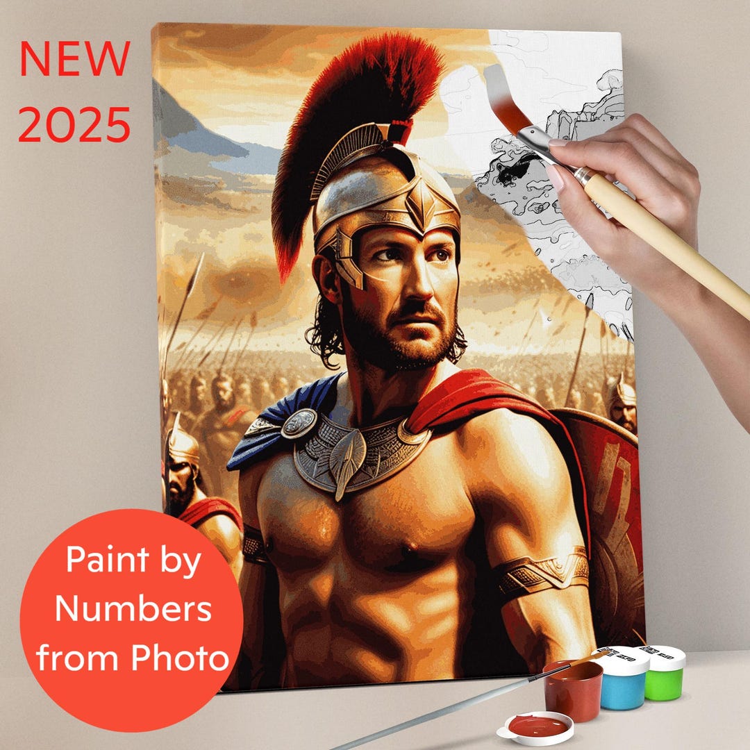 Custom 300 Spartan Warrior Portrait, Personalized Portraits,custom ...
