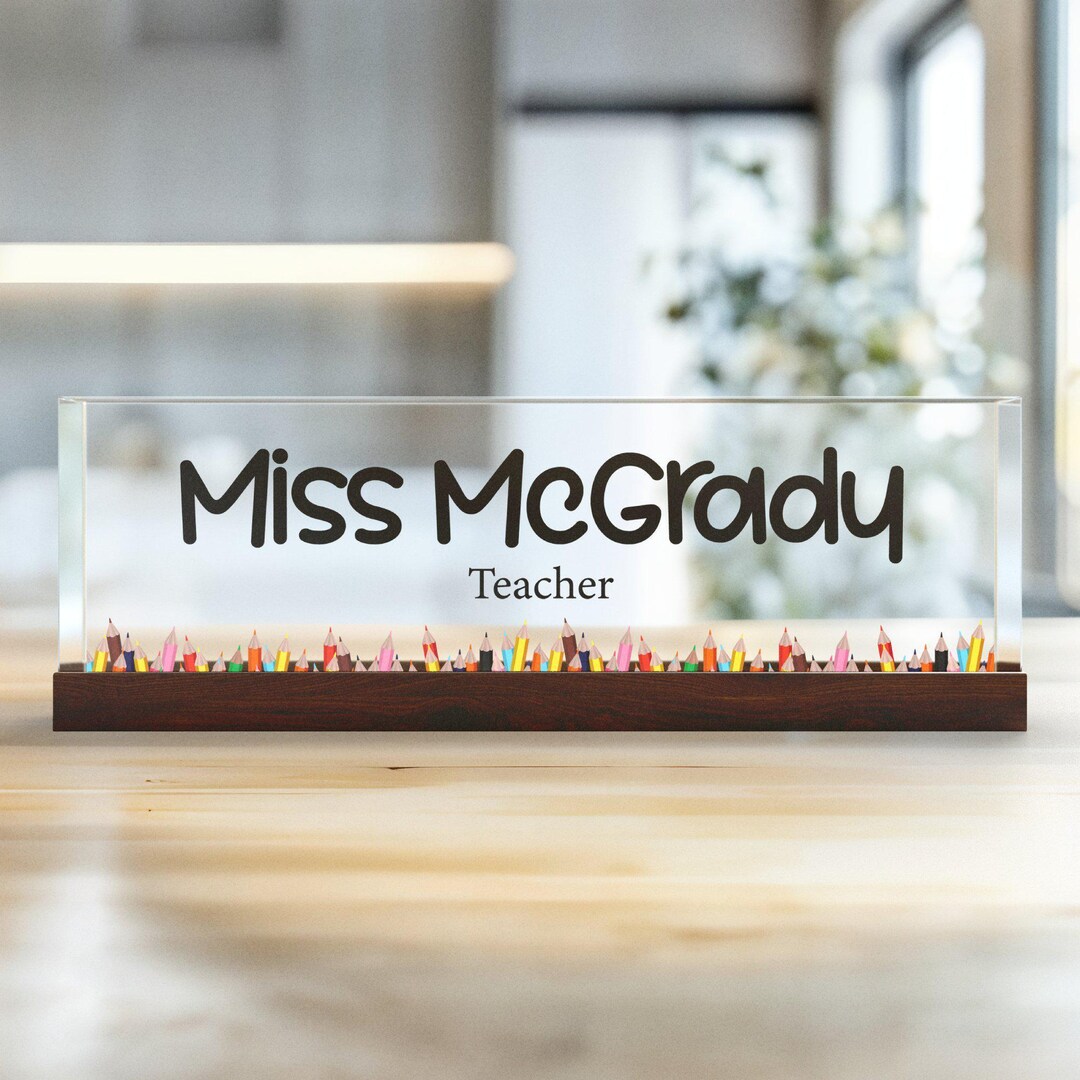 Custom Teacher Sign, Teacher Desk Name Plate, Classroom Decor, Teacher ...