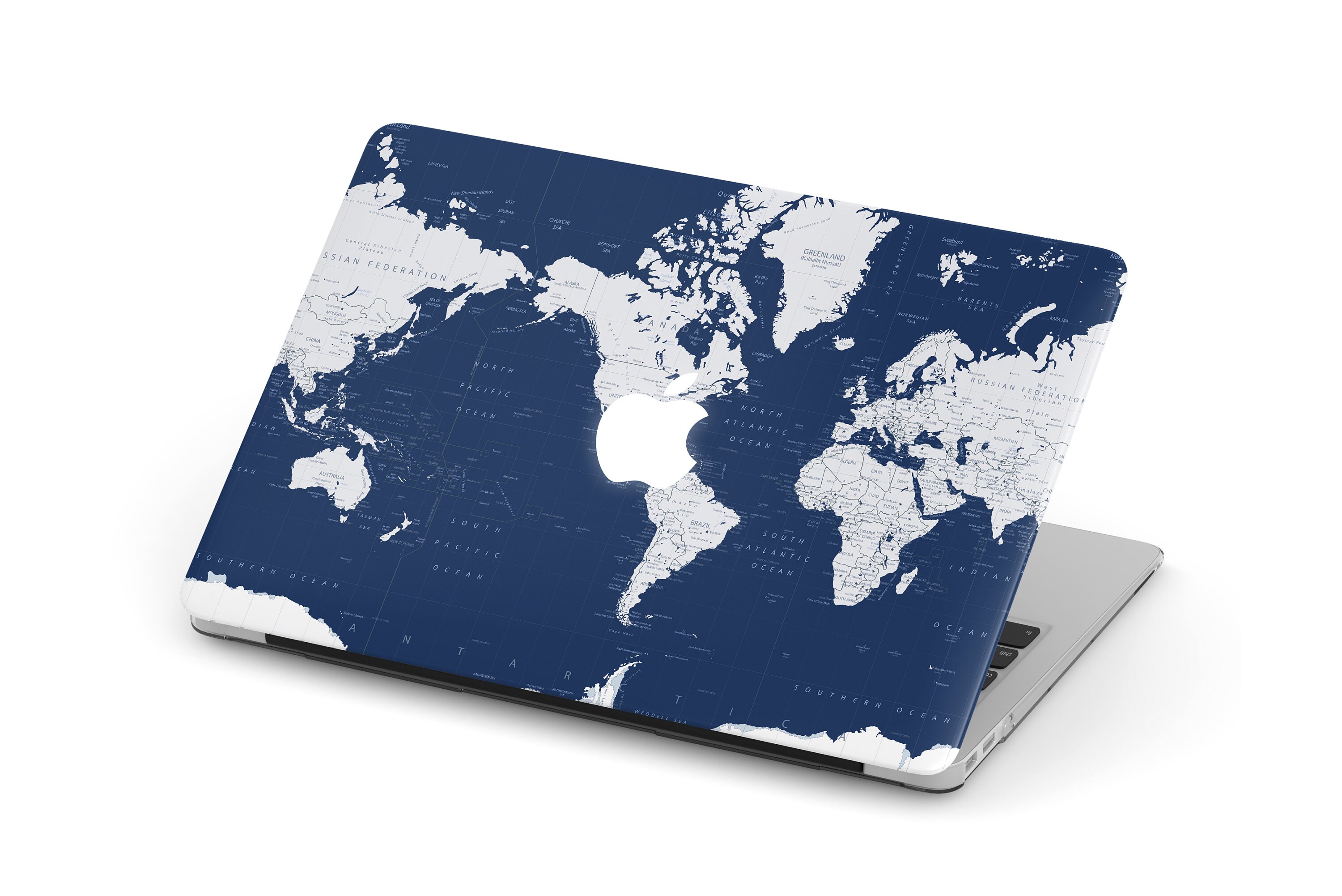 Map of the World Macbook Air 13 2018 Case Countries Macbook | Etsy