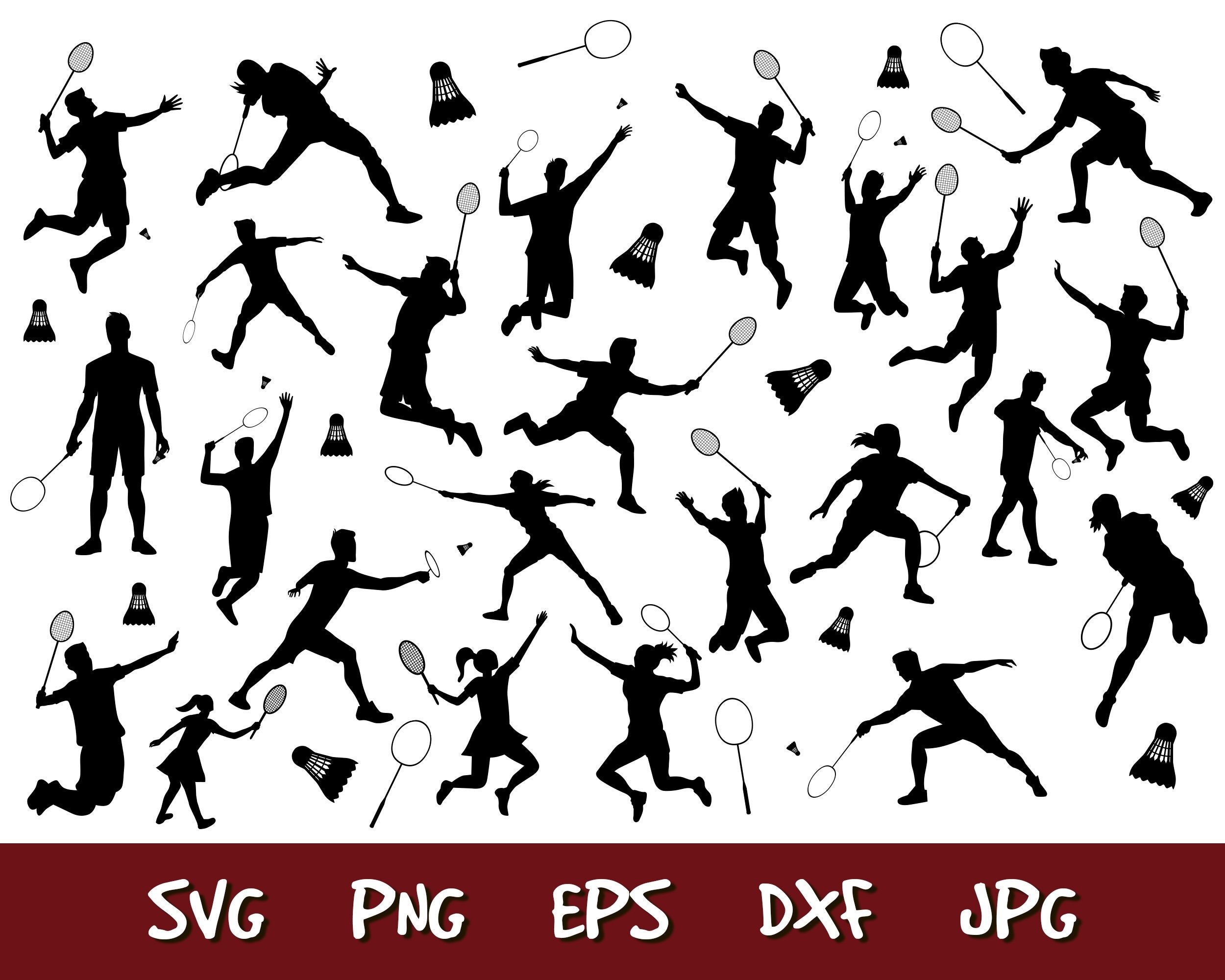 Badminton SVG Badminton Clipart Badminton Files for Cricut - Etsy UK