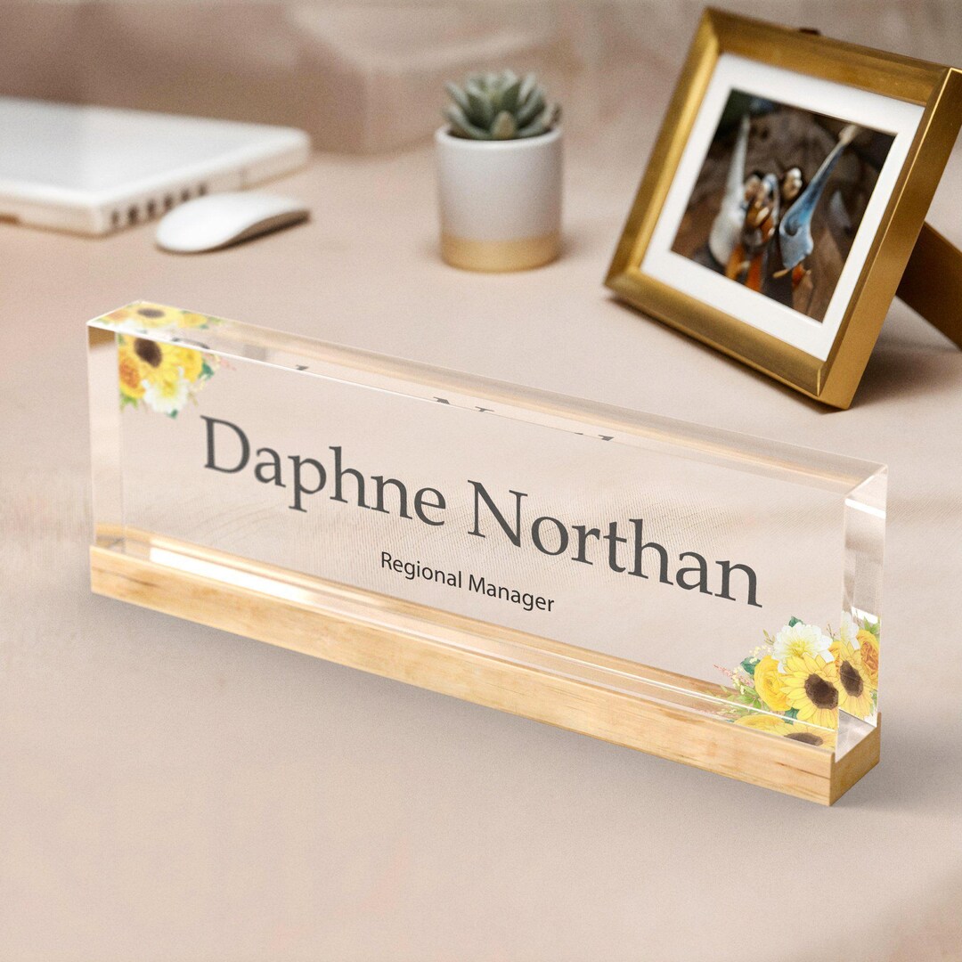 Custom Desk Sign, Office Decor, Executive Gift, Professional Name Plate ...