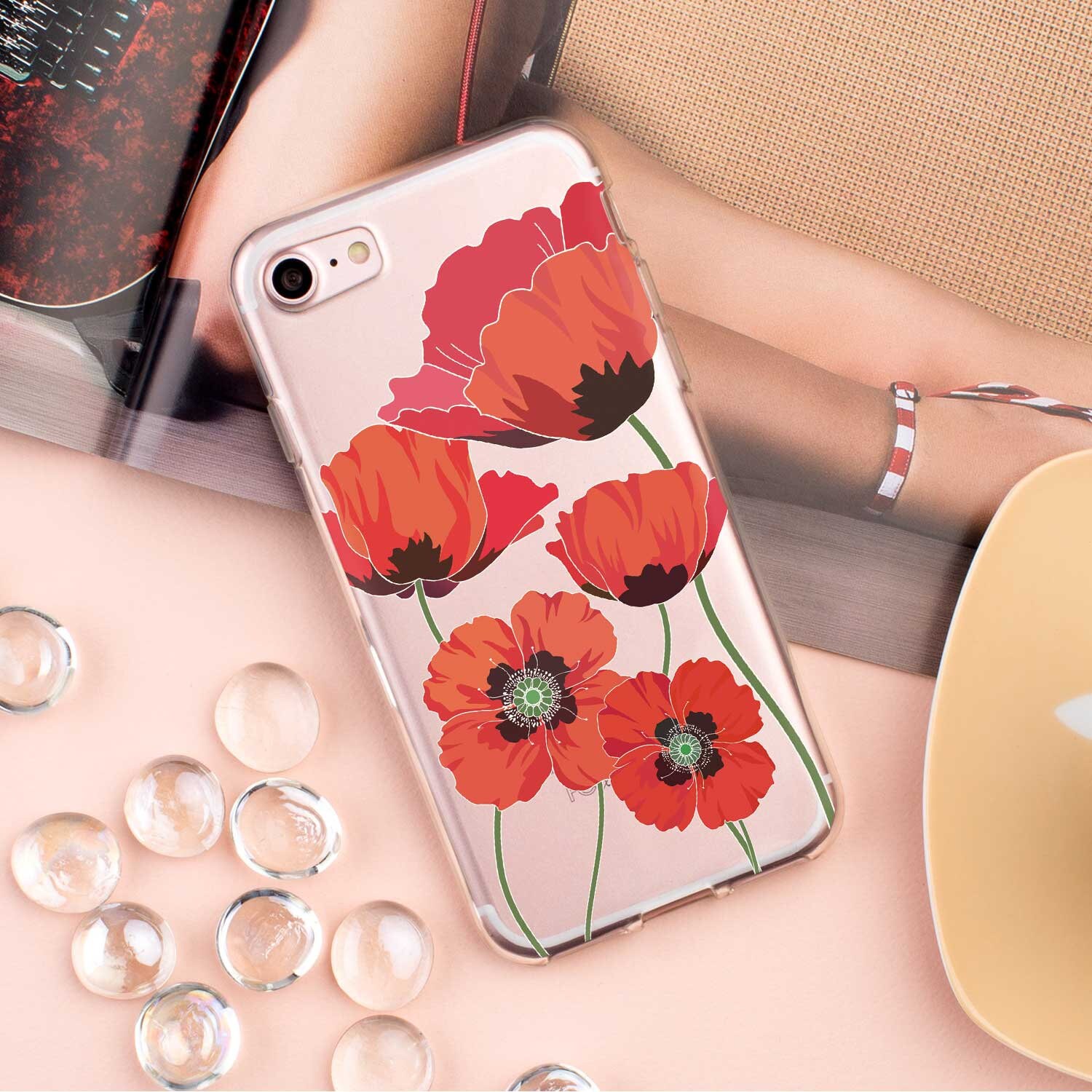 Poppy Flowers Iphone X Case Big Flowers Iphone 8 Case Floral - Etsy UK