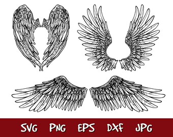 Angel Wings Dxf | Etsy