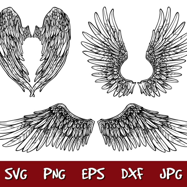 Angel Wing Svg - Etsy