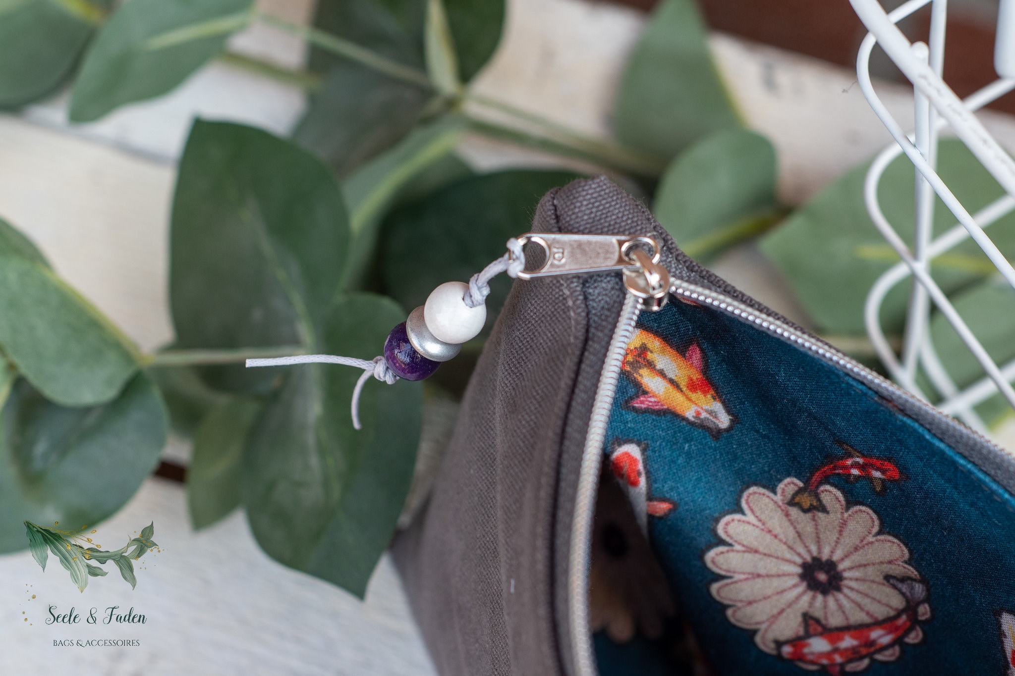 Cila Cosmetic Bag S Koi / Purple Grey Grape & Blue - Etsy UK