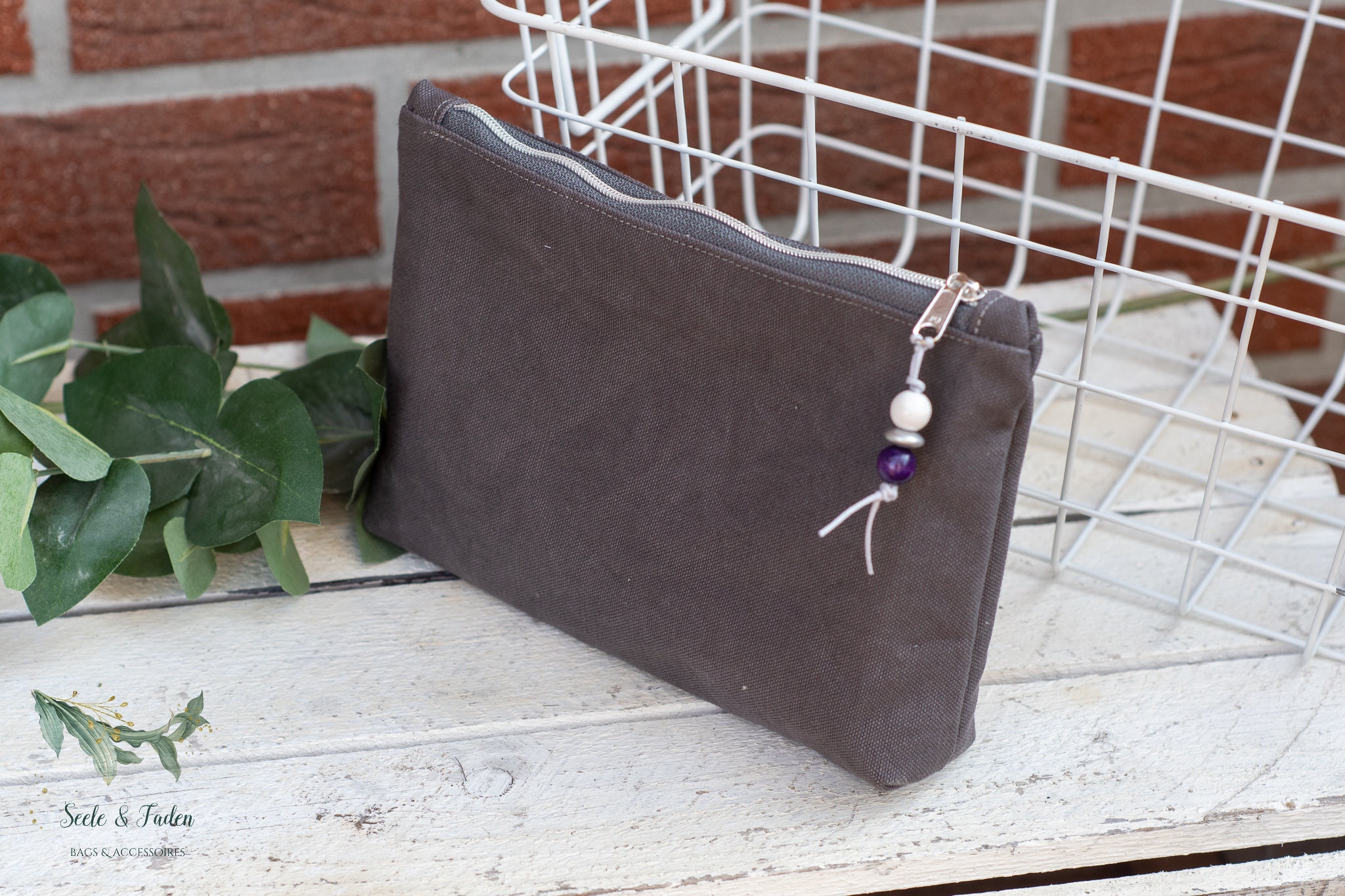 Cila - Cosmetic Bag S - Koi / Purple Gray Grape & Blue - Etsy UK