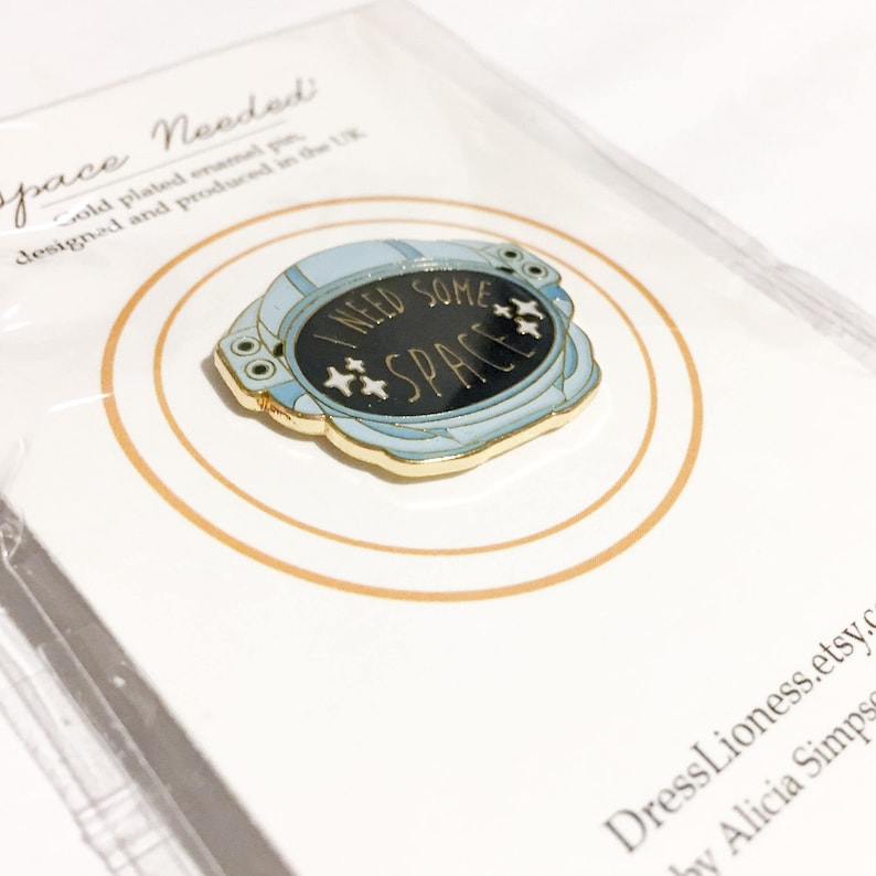 Spaceman Pun Enamel Pin - Etsy