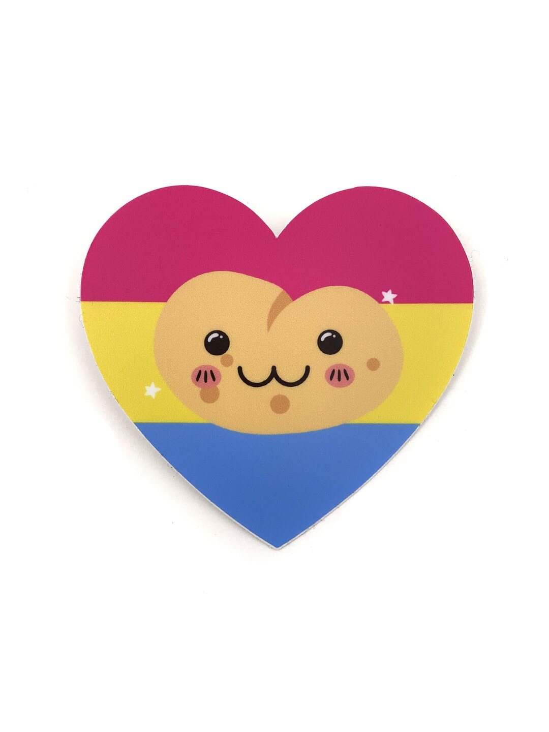 Pan Pride Potato Sticker, Cute Pansexual Sticker, Bisexual Vinyl Decal ...