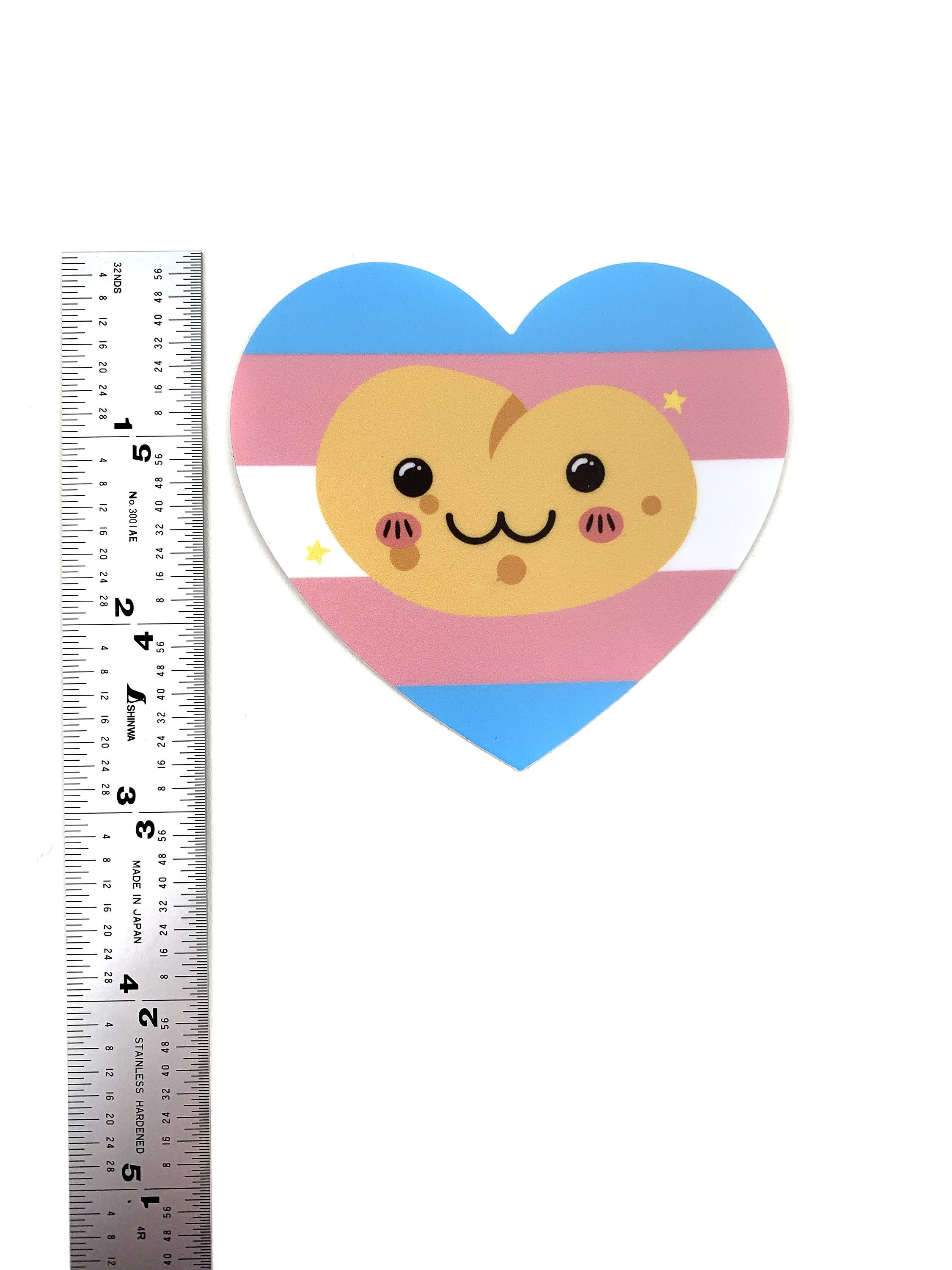 Trans Pride Potato Sticker Cute Transgender Sticker Trans - Etsy