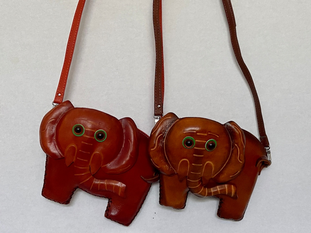 Handmade Leather Animal Shape Design Model Elephant Women Fashion ...