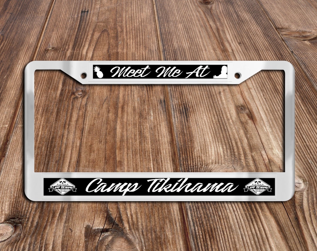 Psych - Camp Tikihama - Chrome - License Plate Frame (psych-themed) - Etsy