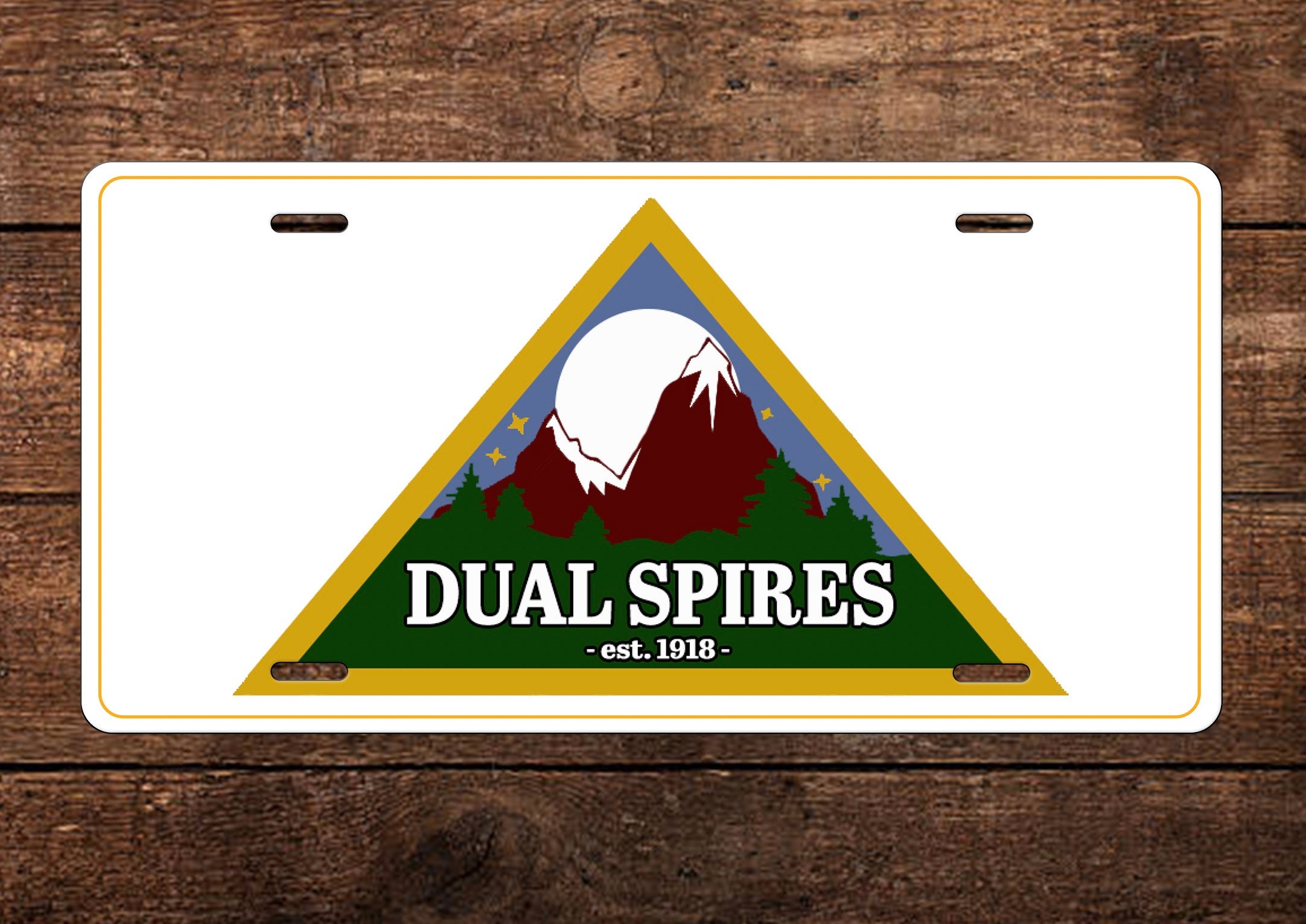 Dual Spires License Plate Psych TV Show | Etsy