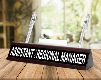 Assistant to the Regional Manager Name Plate - Etsy