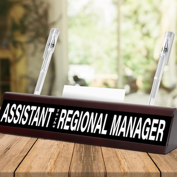 Assistant to the Regional Manager Name Plate - Etsy