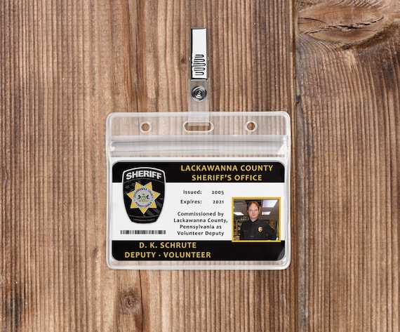 Dwight K Schrute Volunteer Sheriff ID Badge the Office - Etsy