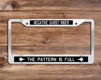 Top Gun Classic Chrome Automobile License Plate Frame Funny - Etsy