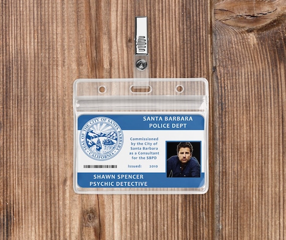 Psych Themed SBPD ID Badges psych TV Show seasons 1-8 | Etsy