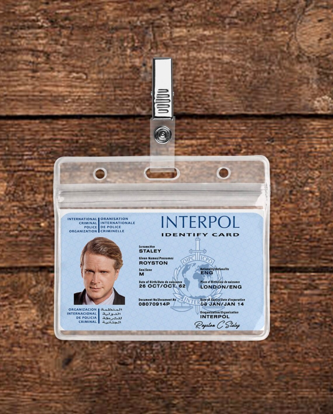 Pierre Despereaux, A.k.a Royston Cornwallis Staley Interpol ID Badge ...