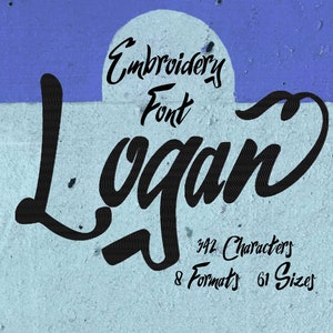 Modern Vintage Style Brush Embroidery Font, Brush Font, Embroidery ...