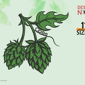 Hops Beer Plant Machine Embroidery Design, Plants Embroidery Pattern ...