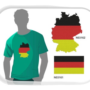 Germany Machine Embroidery Design Flag Federal Republic of Germany ...