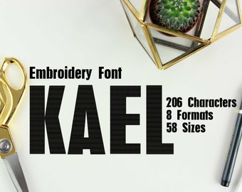 Bold Sans Serif Embroidery Font - Etsy