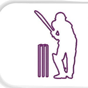 Sports Cricket Machine Embroidery Design Outline Set of 4 - Etsy