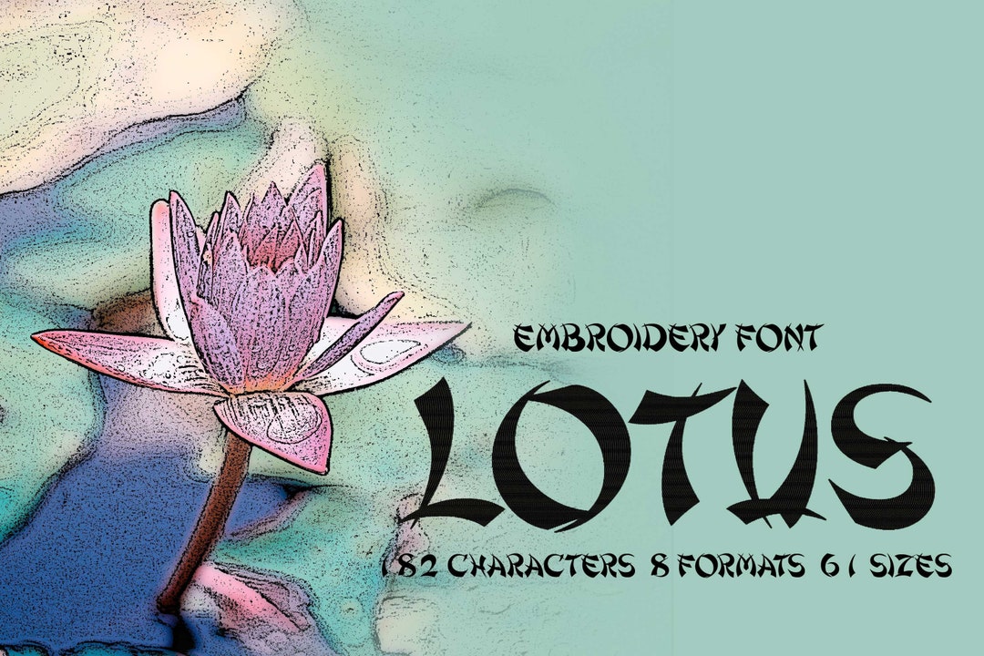 Lotus Beautiful Foreign Look Embroidery Font, Brush Calligraphy Fonts ...