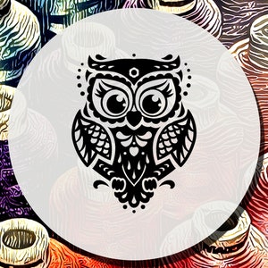 Owl Embroidery Design, Birds Pattern, Wisdom Symbol Embroidery, T-shirt ...