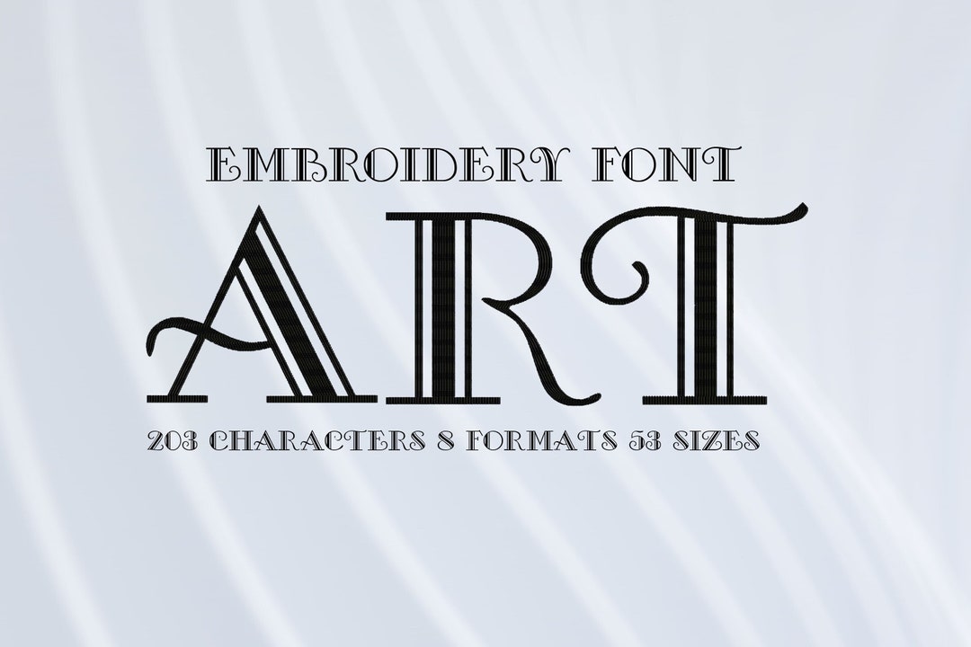 Art Elegant Vintage Embroidery Font, Monogram Letters, Vintage Fonts ...