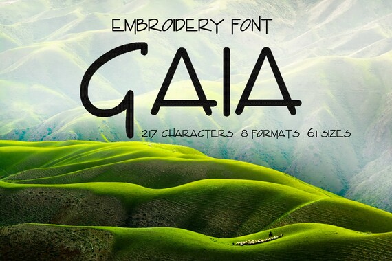 Gaia Modern Elegant Embroidery Font Minimalist Fonts Sans - Etsy