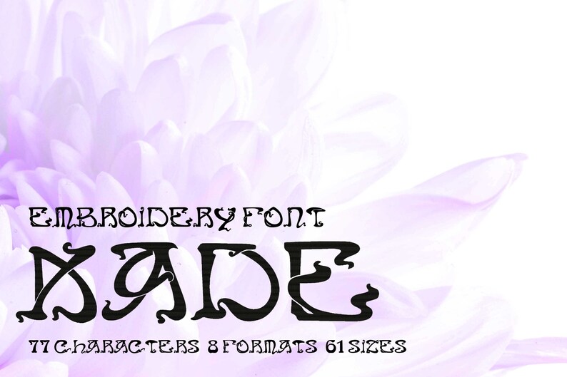 Kade Art Nouveau Vintage Embroidery Font, Retro Fonts, Old Embroidery ...