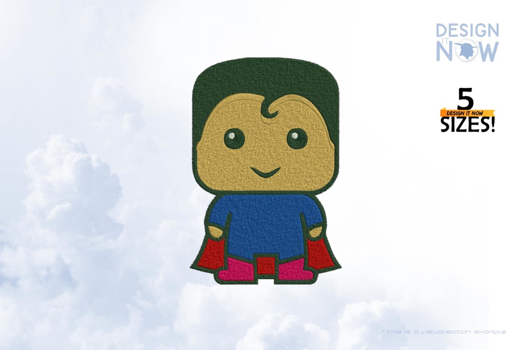 Superhero Embroidery Design Super Hero Embroidery Pattern - Etsy