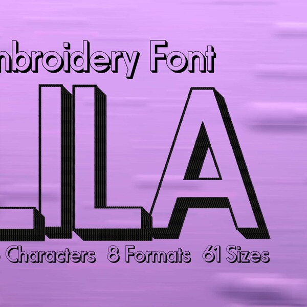 Lila Embroidery Font - Etsy