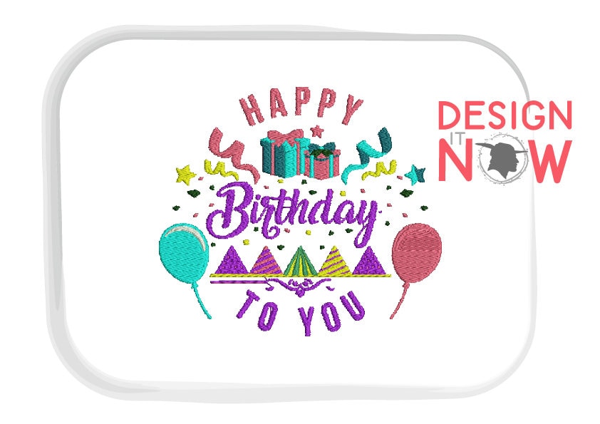 Happy Birthday Quote Celebration Balloons Gift Box Machine | Etsy