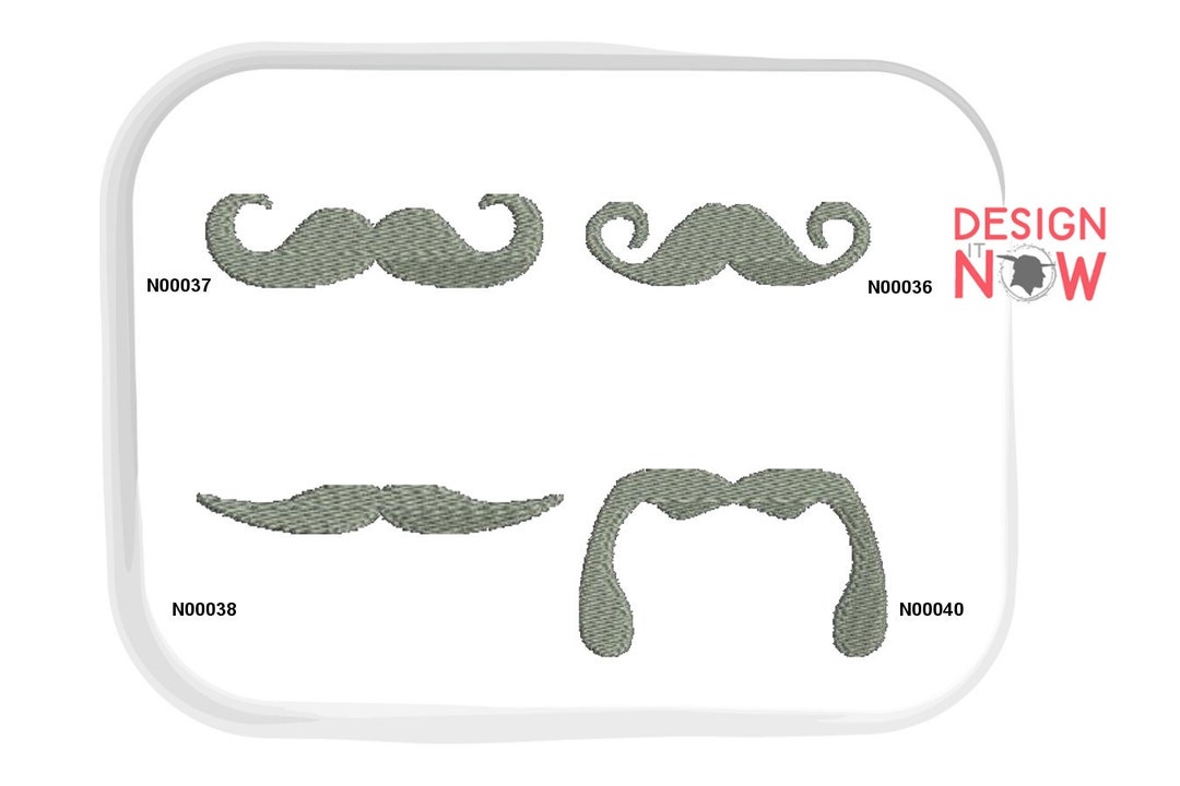 Mustache Embroidery Pattern, Moustache Embroidery Design, Beard Pattern ...