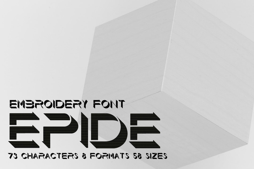 Epide Modern 3D Embroidery Font Three Dimensional Embroidery - Etsy