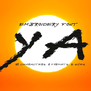 Ya Brush Handwritten Embroidery Font, Brush Pen Font, Typography ...