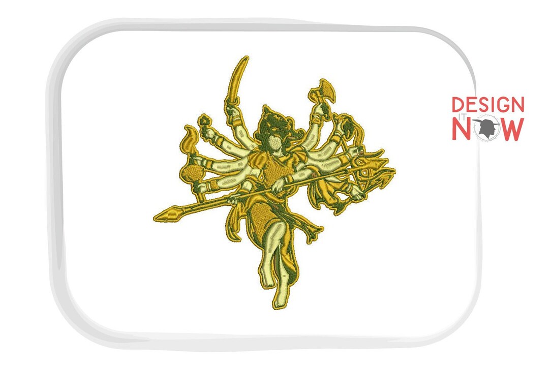 Durga Embroidery, India Embroidery, Durga Goddess Embroidery Pattern ...
