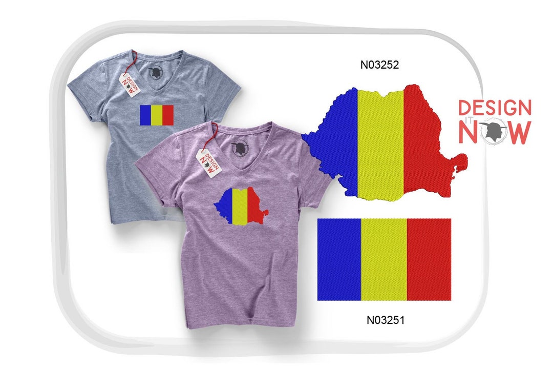 Romania Flag Map Embroidery Design (instant Download) - Etsy