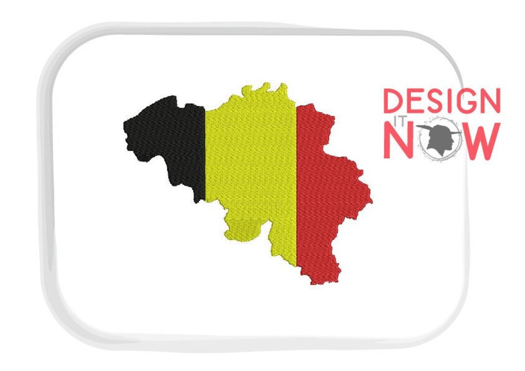 Belgium Flag Machine Embroidery Design, Flag Kingdom of Belgium Banner ...