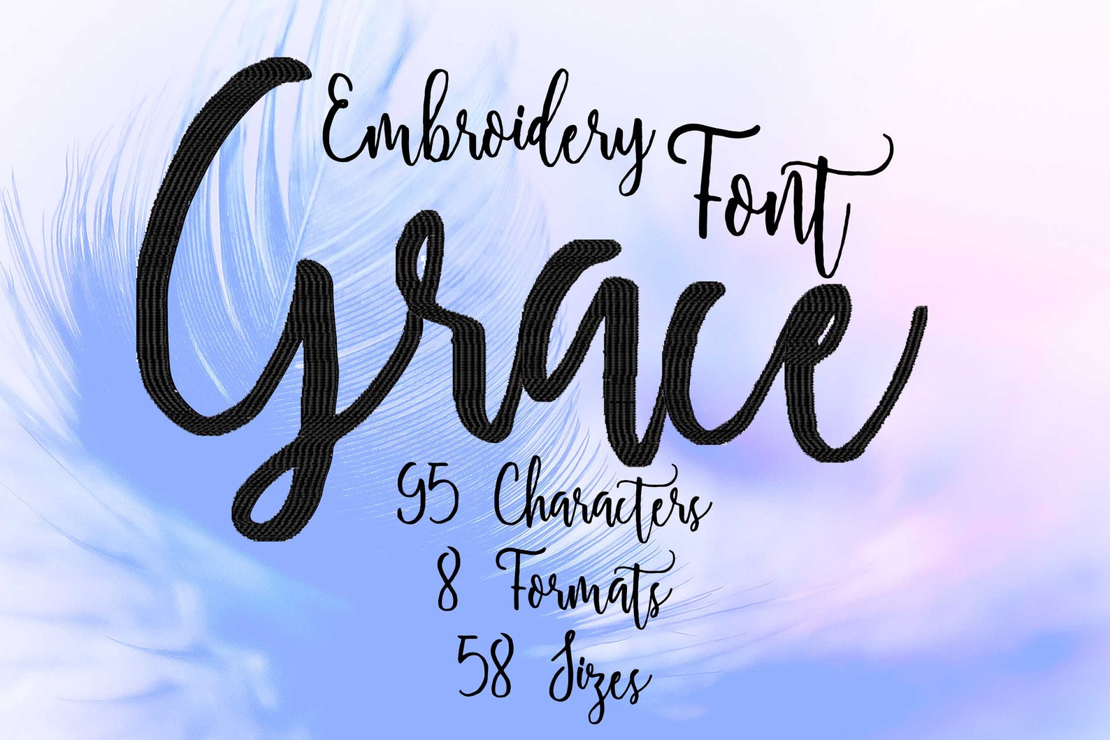 Handwritten Calligraphy Embroidery Font Beautiful Brush Pen - Etsy