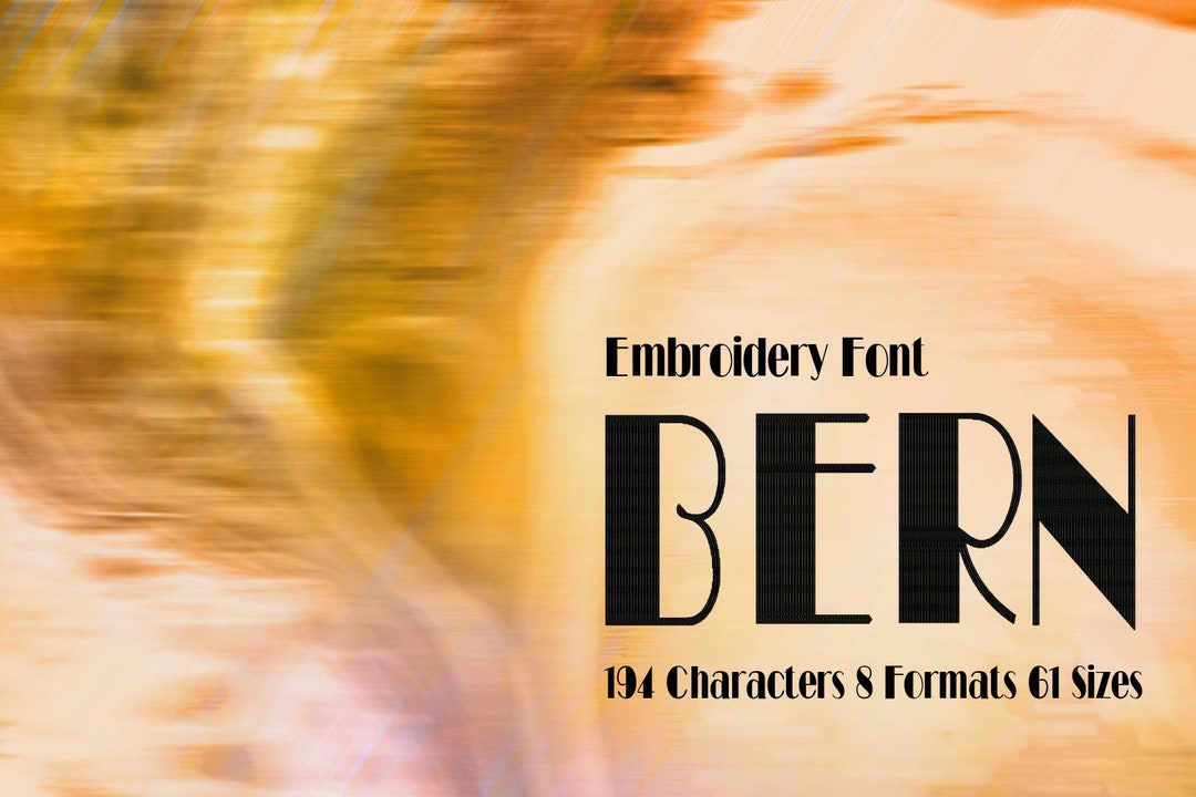 Bern Elegant Vintage Embroidery Font, Monogram Letters, Vintage Fonts ...