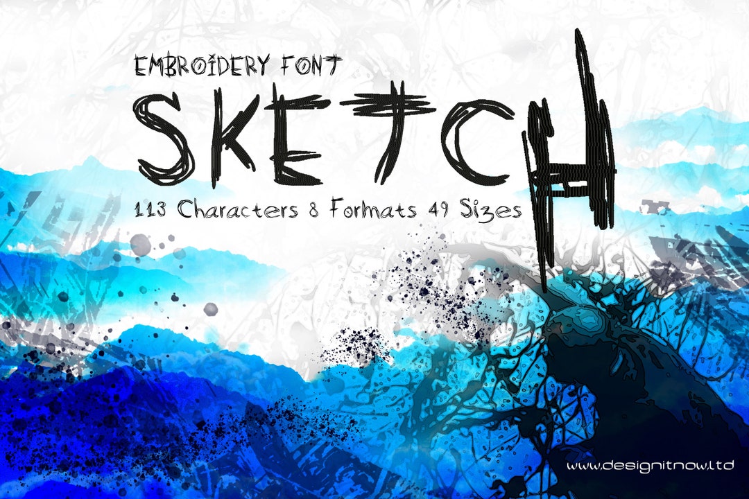 Sketch Embroidery Font, Hand-drawn Letters Fonts, Pencil Sketches Font ...