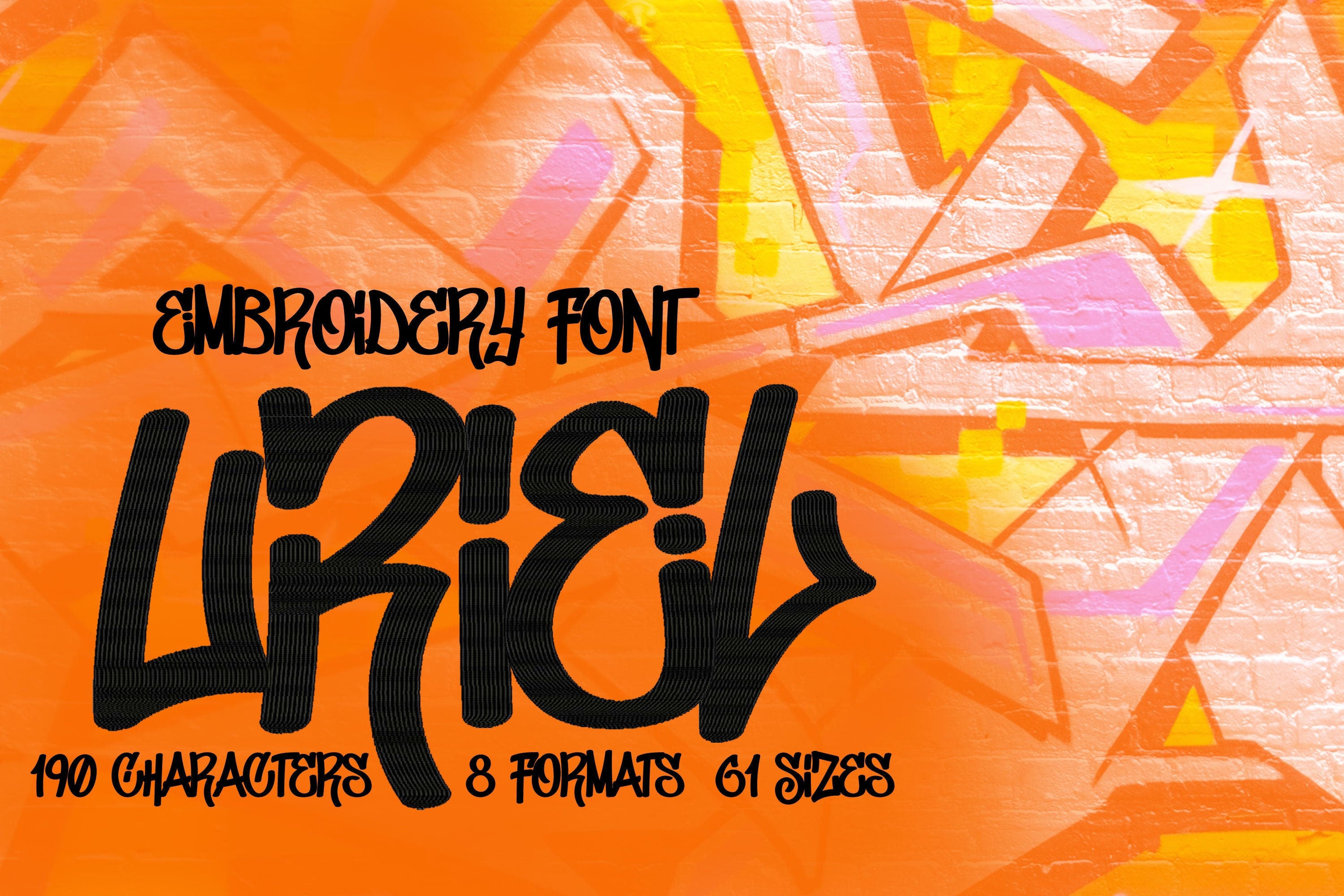 Uriel Graffiti Embroidery Font Urban Font Street Art Font | Etsy