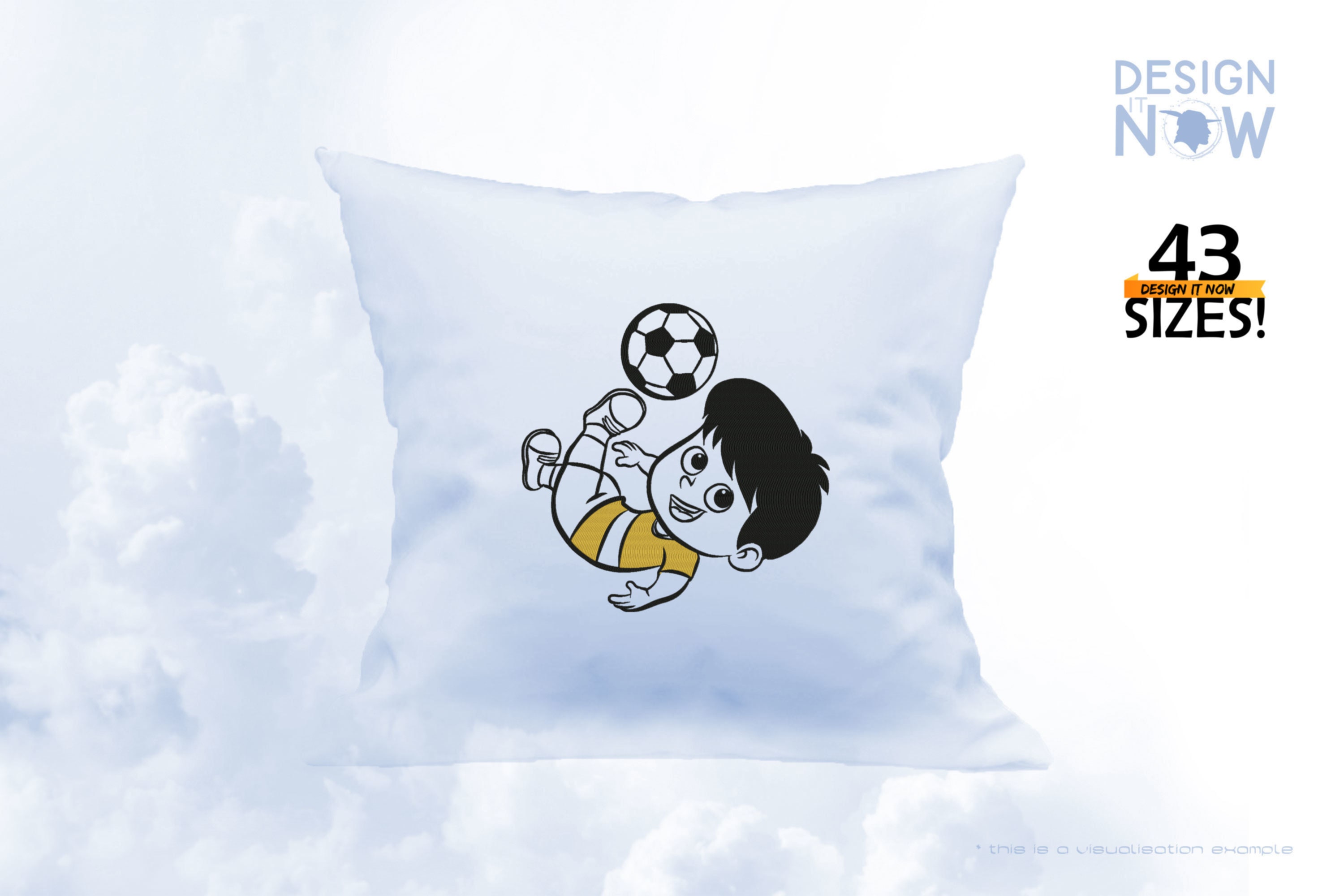 Soccer Embroidery Design Cute Child Boy Soccer Player - Etsy