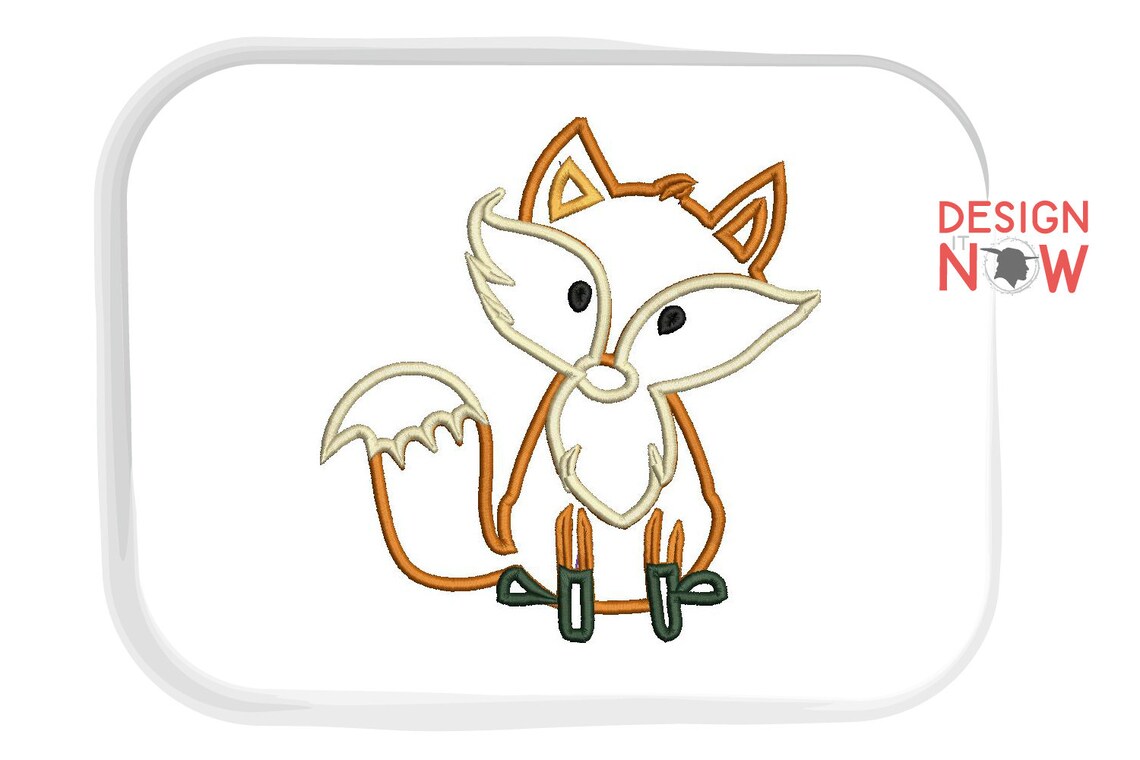 Fox Applique Design Fox Head Embroidery Design Fox - Etsy