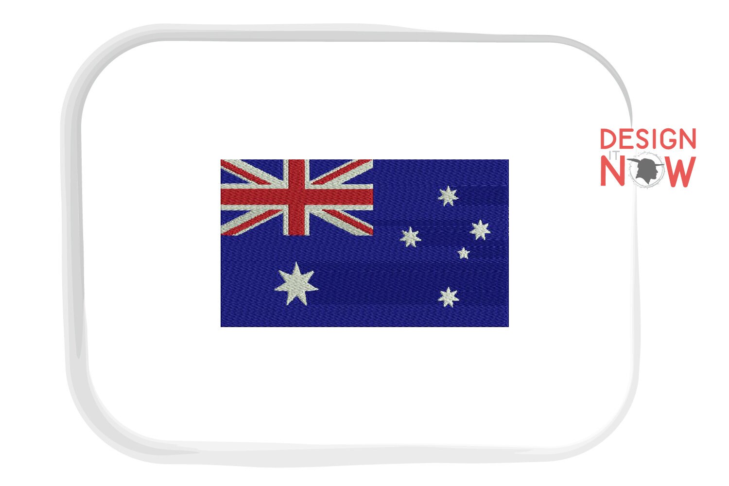 Australia Flag Embroidery Design Australian Flag Map | Etsy