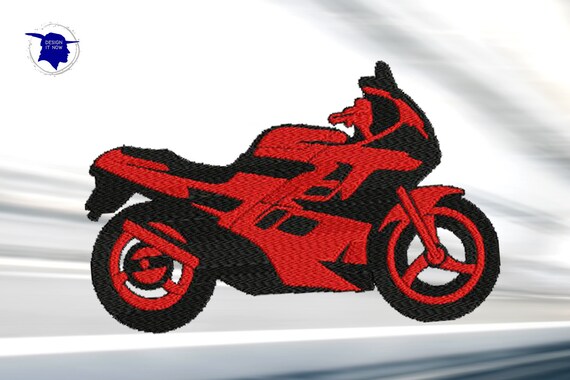Motorcycle Racing Embroidery Design Motorcycle Sport | Etsy
