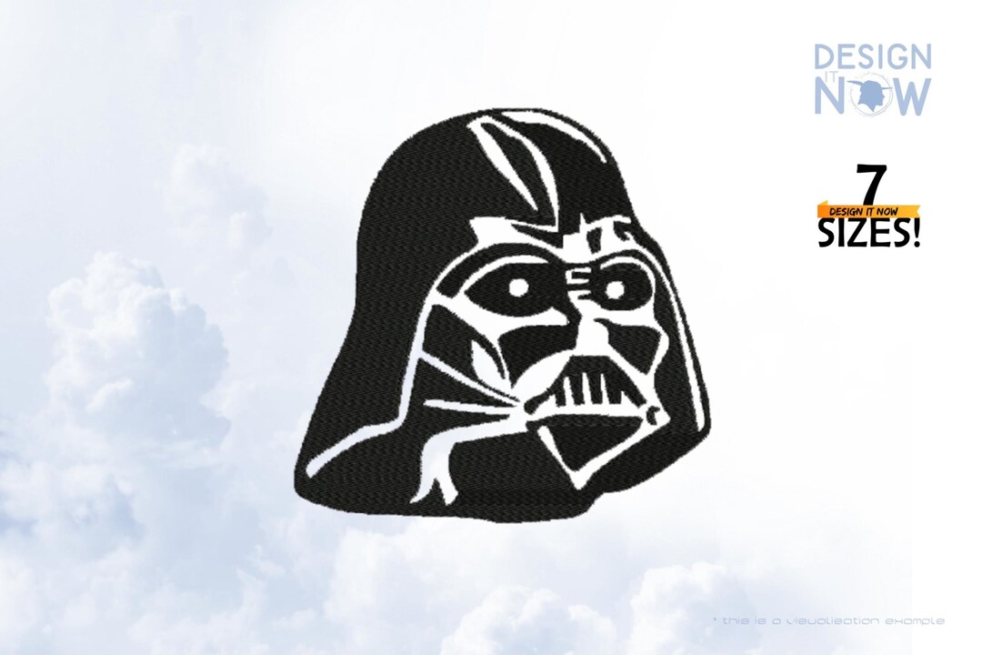Darth Vader Machine Embroidery Design, 7 Sizes (instant Download) - Etsy